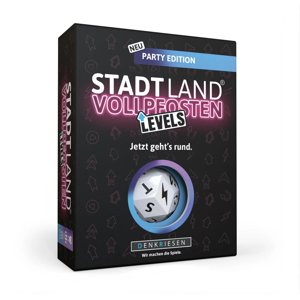 Stadt Land Vollpfosten Levels - Party Edition – Würfel & Zucker